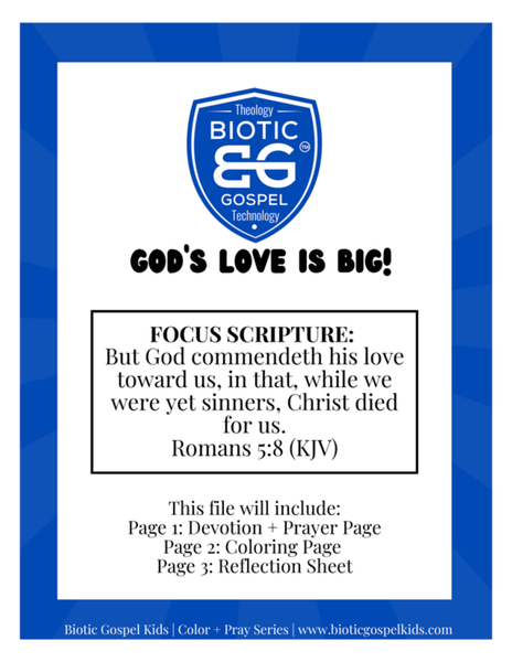 God’s Love Is Big Color + Pray Devotional – PPM Global Publications